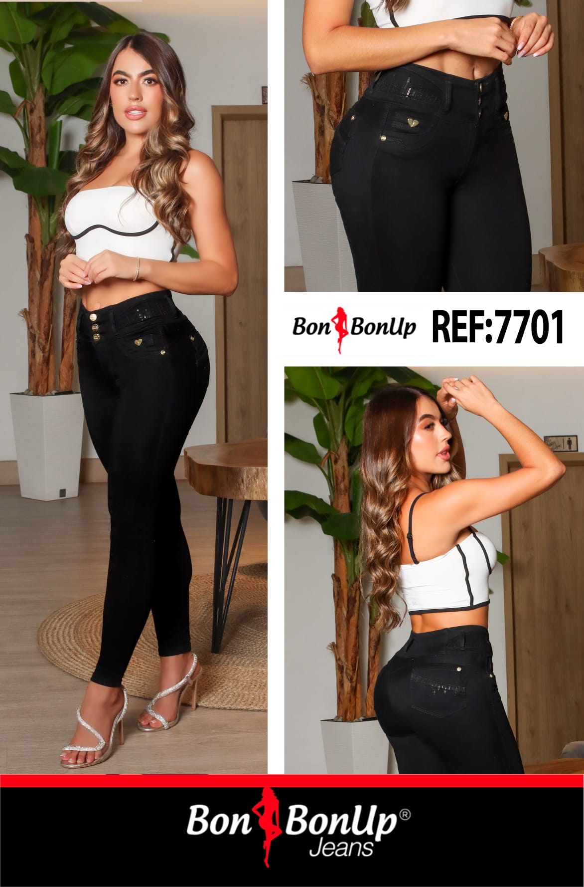 7701 BUTT-LIFT JEANS BY BON BON UP – Tammy's High Fashion